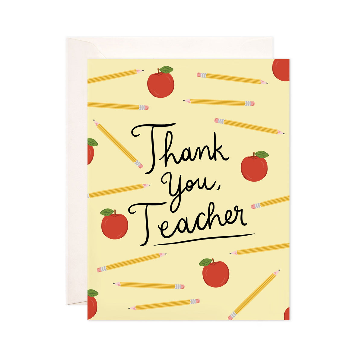 Yellow Teacher Greeting Card | Bloomwolf Studio
