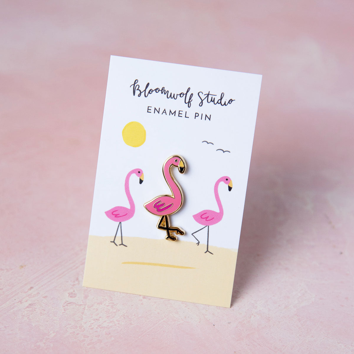 Flamingo Enamel Pin– Bloomwolf Studio