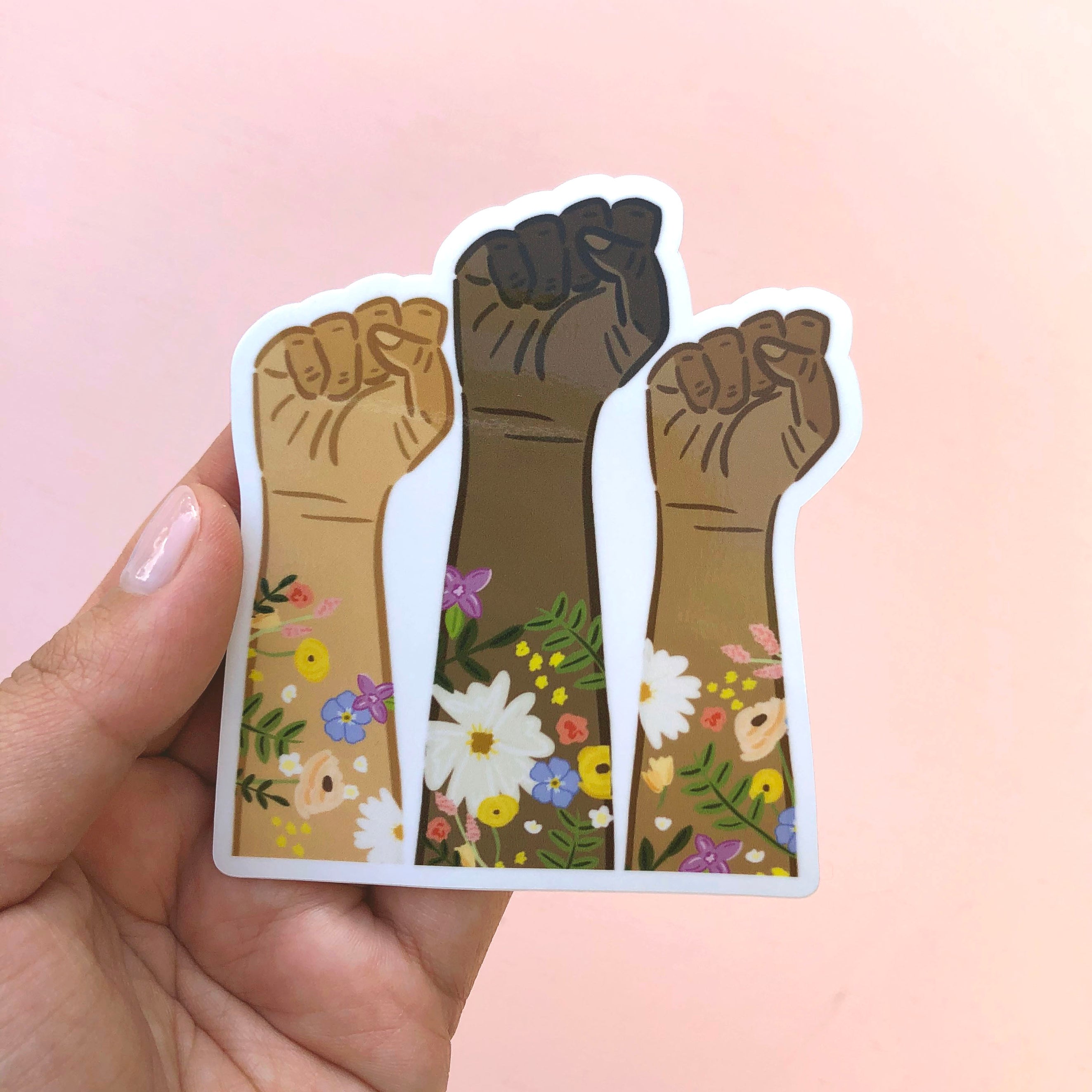 BLM Fists Sticker– Bloomwolf Studio