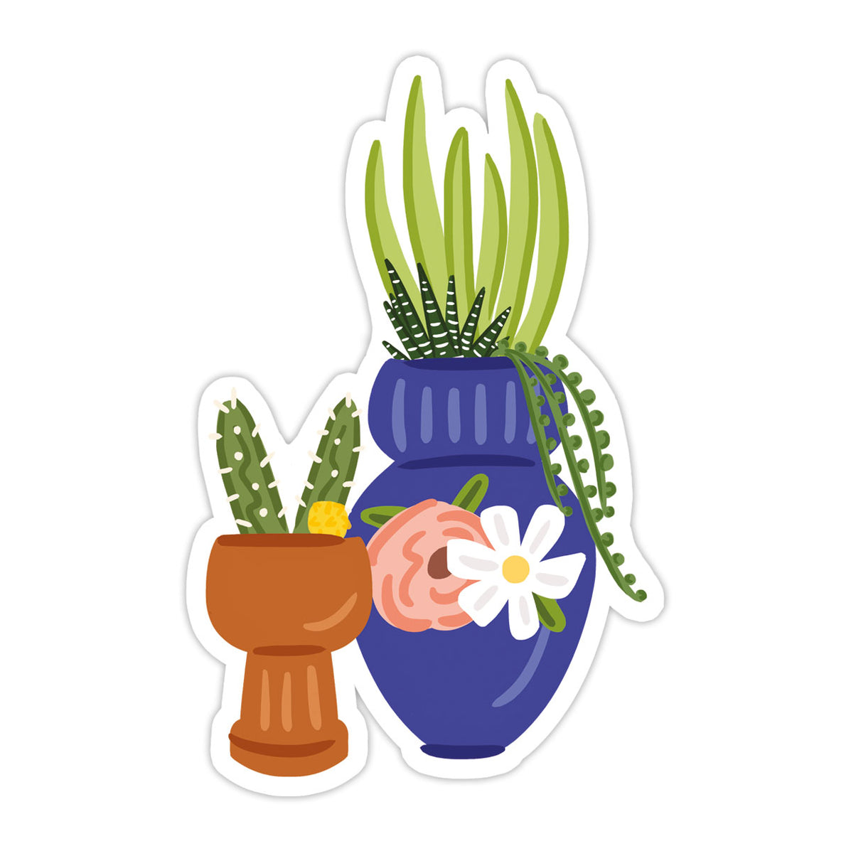 Blue Vase Plants Sticker– Bloomwolf Studio