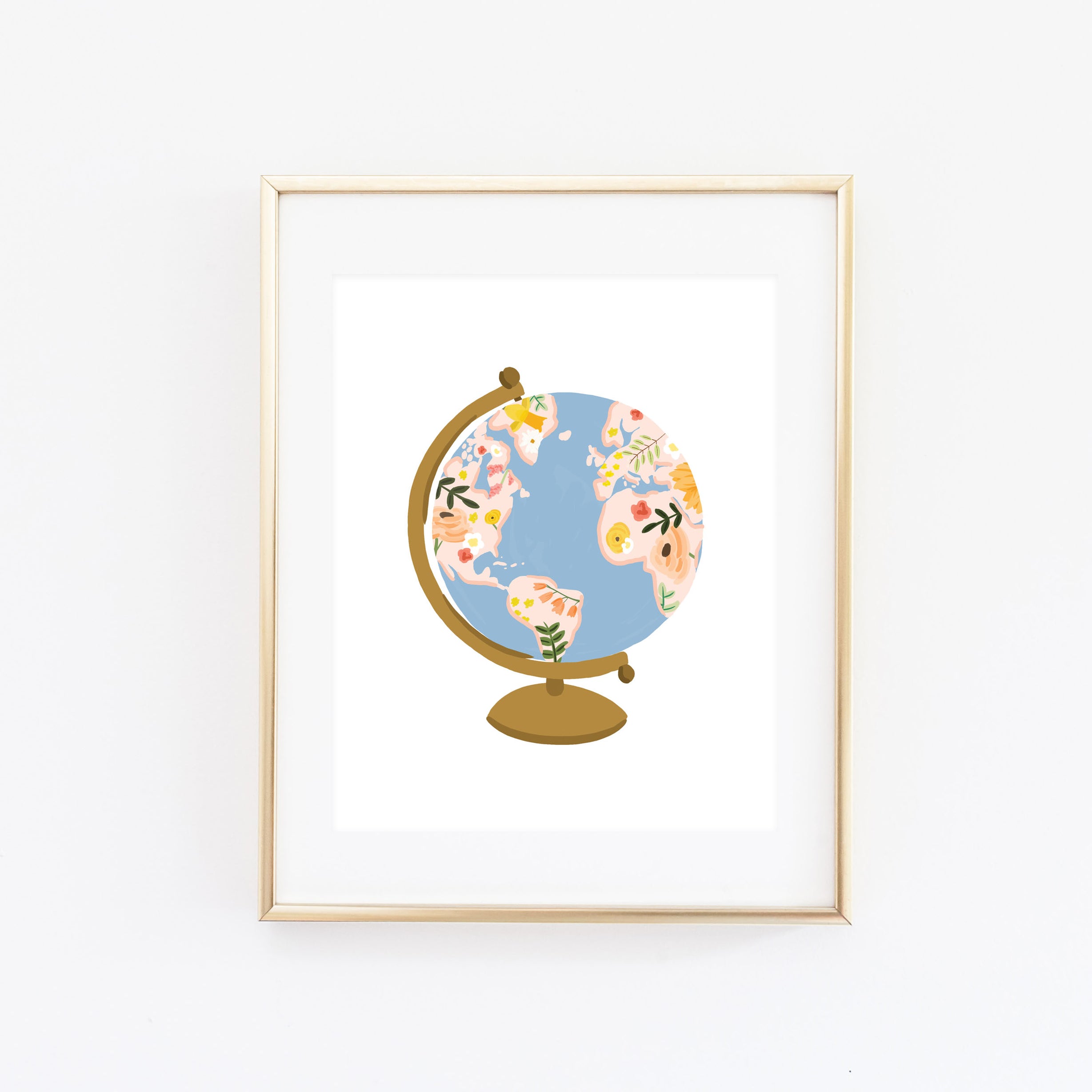 Globe Art Print– Bloomwolf Studio