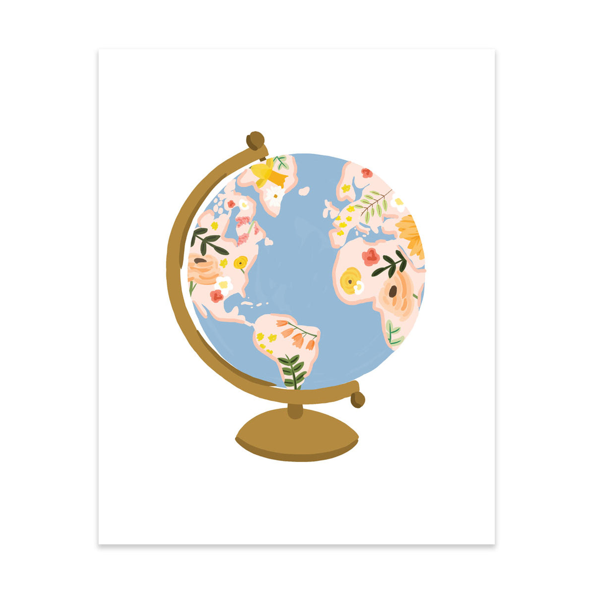 Globe Art Print– Bloomwolf Studio