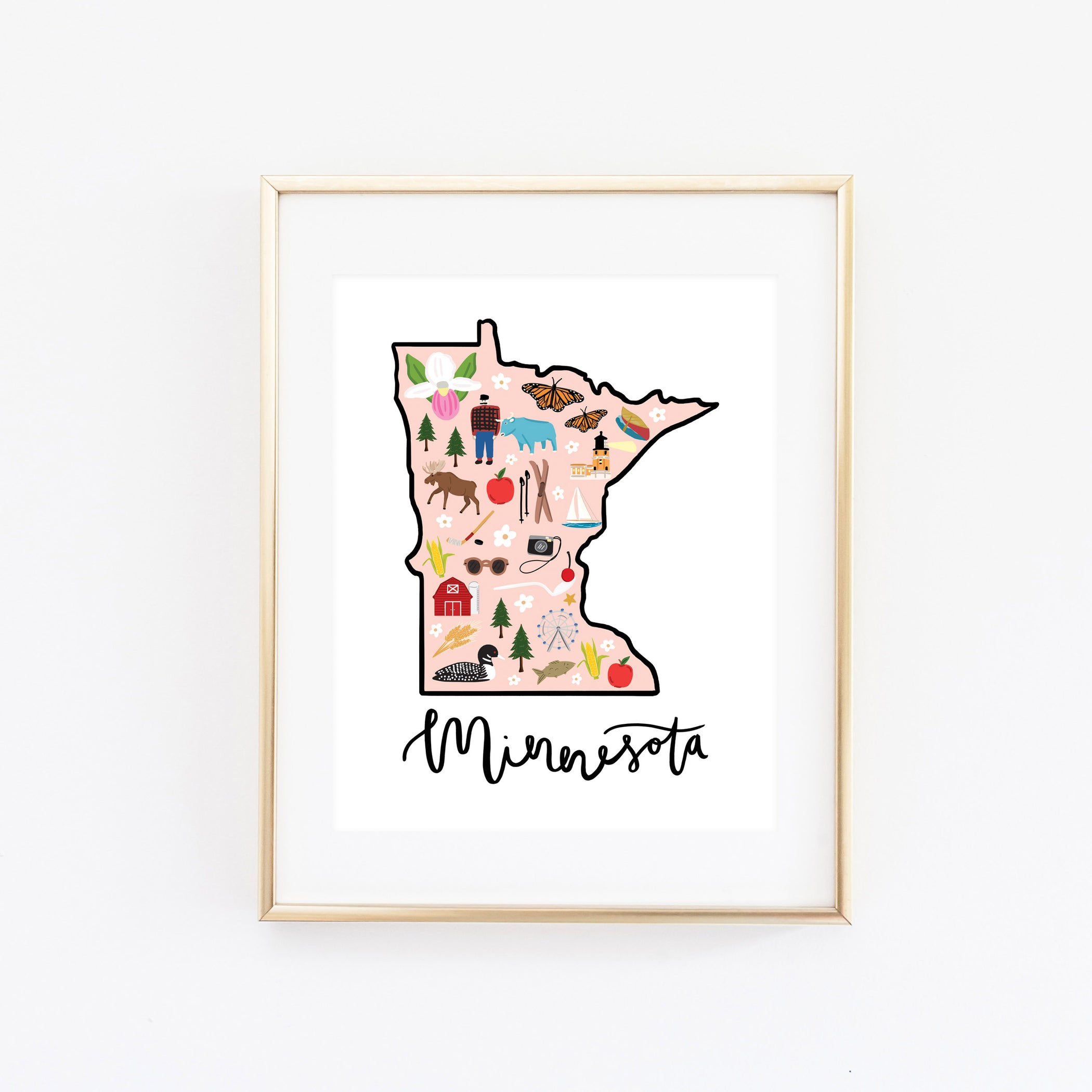 State Art Prints - Minnesota– Bloomwolf Studio