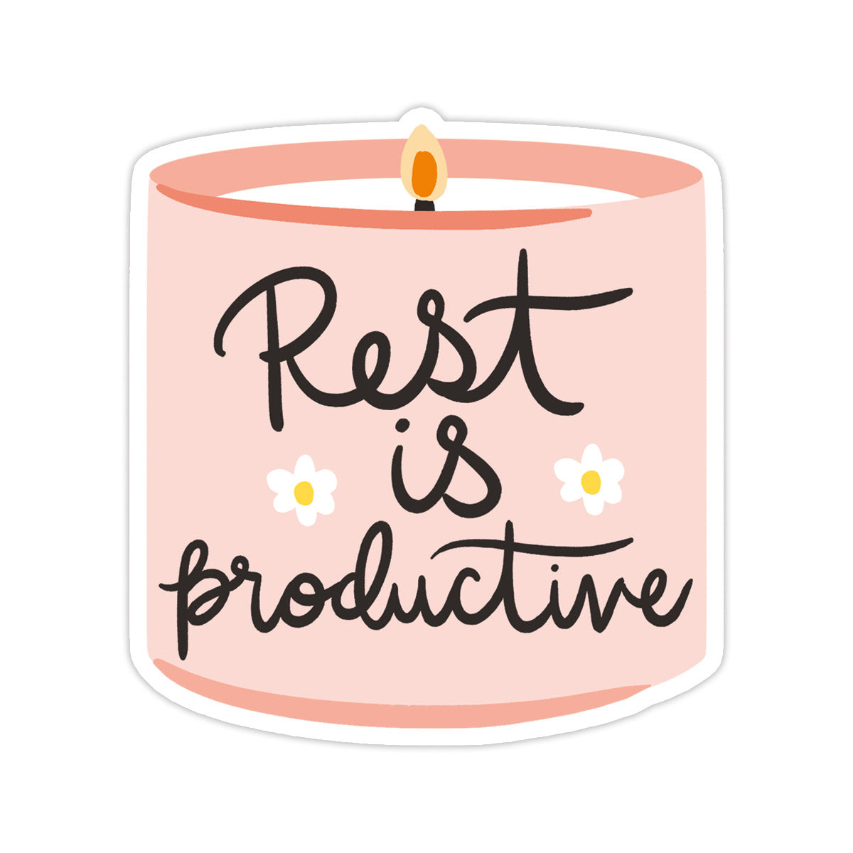 Rest is Productive Sticker– Bloomwolf Studio
